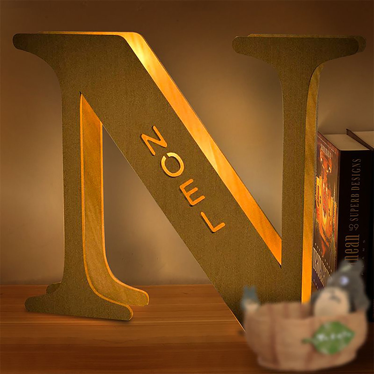 Personalized Wall Decor, LED Night Light, 24 Letter With Names, Custom ...