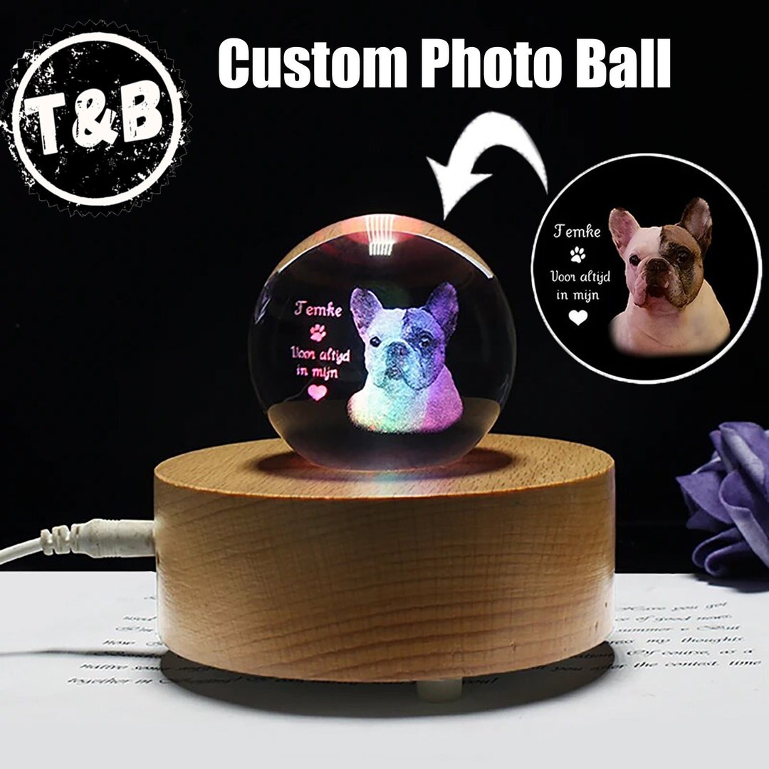 Personalized 2D 3D Laser Engraved K9 Crystal Ball With Laser Etched ...