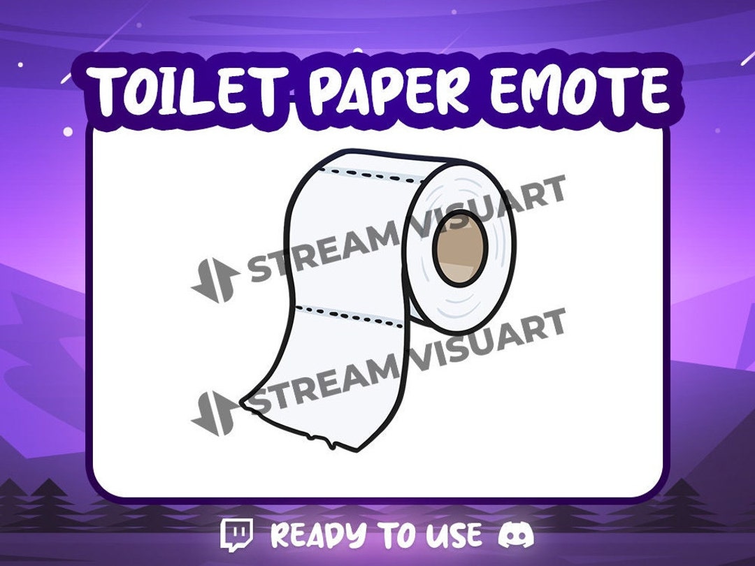 Toilet Paper Twitch Emote Discord Emoji Kick Subscriber Poop Fun Funny ...