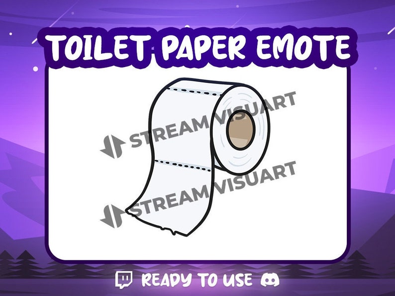 Toilet Paper Twitch Emote Discord Emoji Kick Subscriber Poop Fun Funny ...
