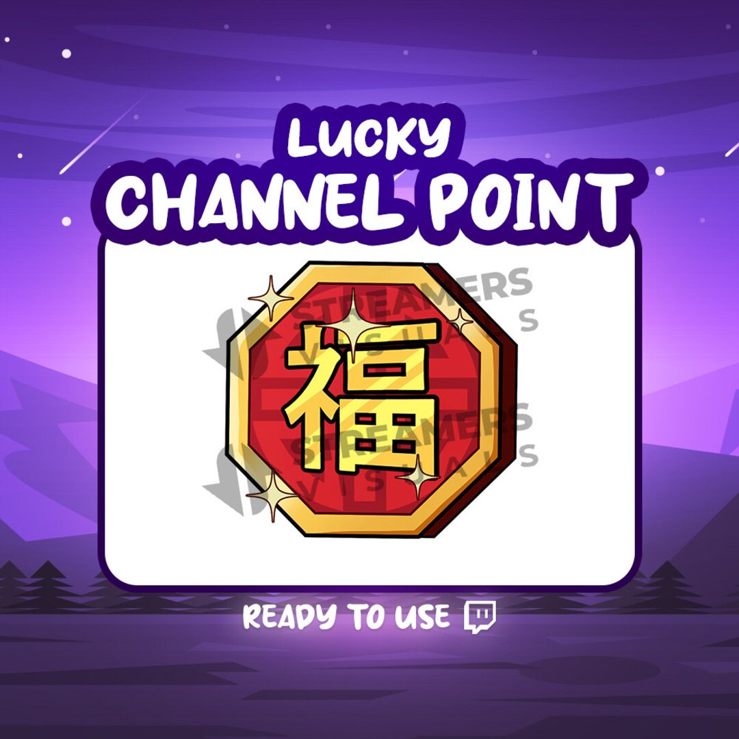 Lucky Chinese Fortune Channel Point Icon: Twitch Stream Reward (digital ...
