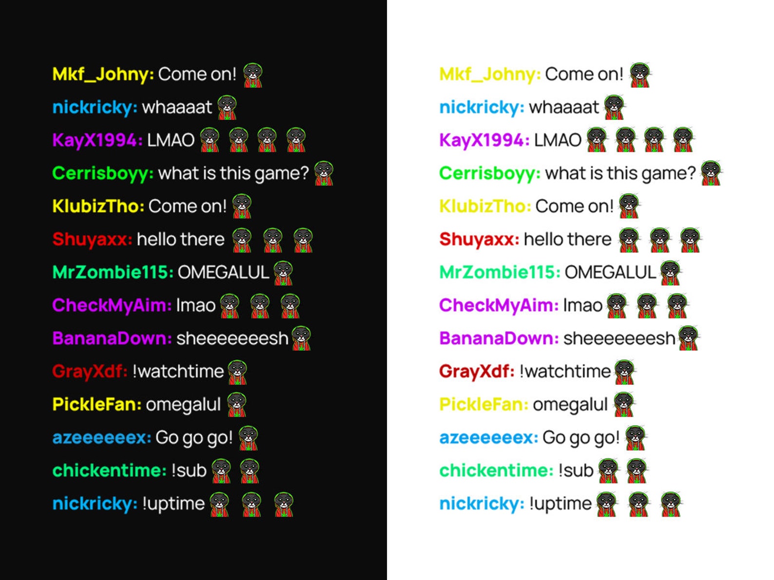 Weed Cat Twitch Emote Discord Emoji Kick Subscriber Animal Green Cool ...