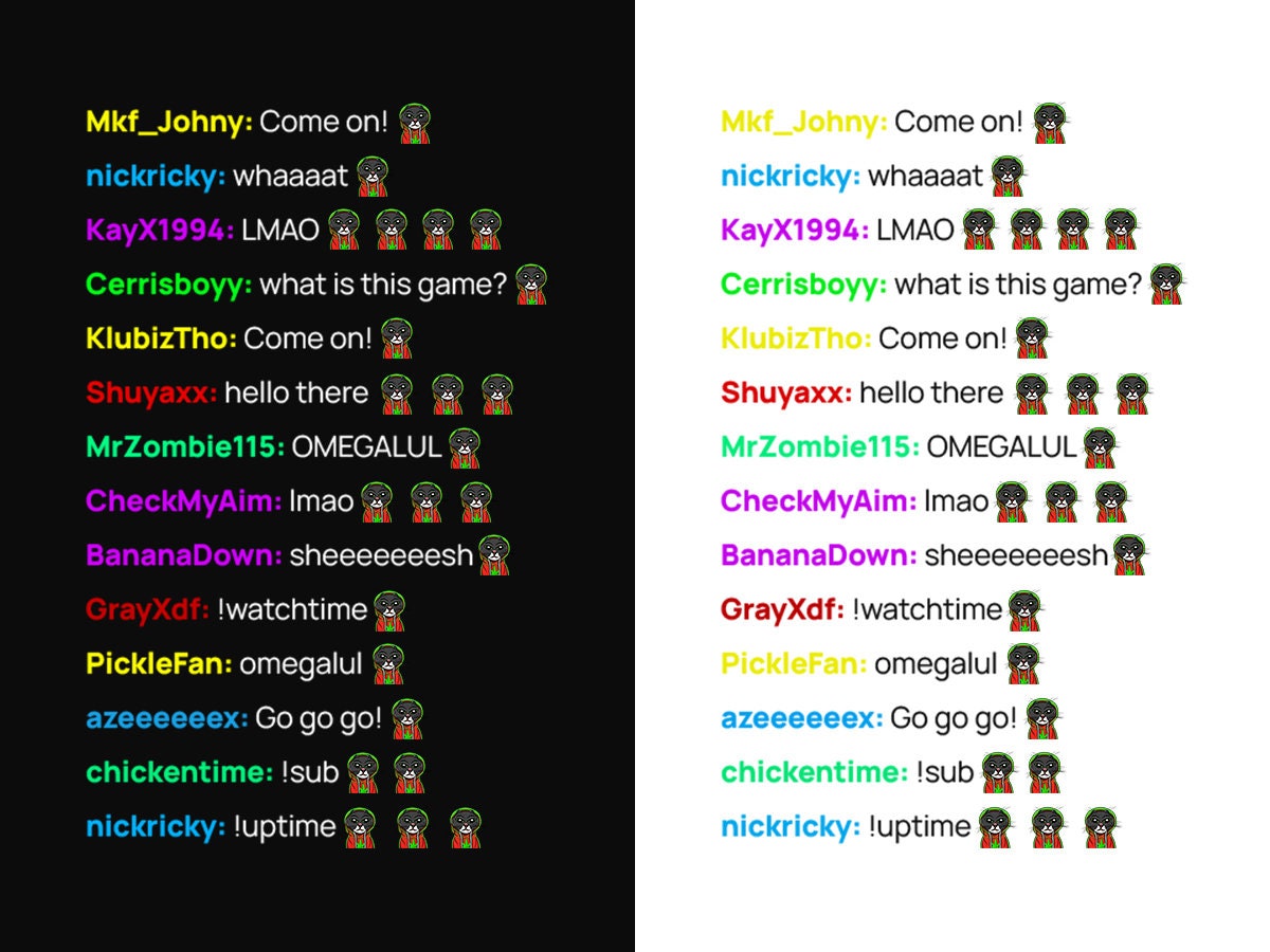 Weed Cat Twitch Emote Discord Emoji Kick Subscriber Animal Green Cool ...