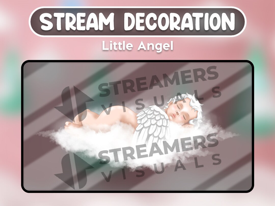 Little Angel Animated Stream Decoration Xmas Christmas Streamer Cute ...