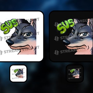 Wolf Twitch Emotes Pack 6x Canidae Dog Cool Grey Love Hype Hi GG Raid ...