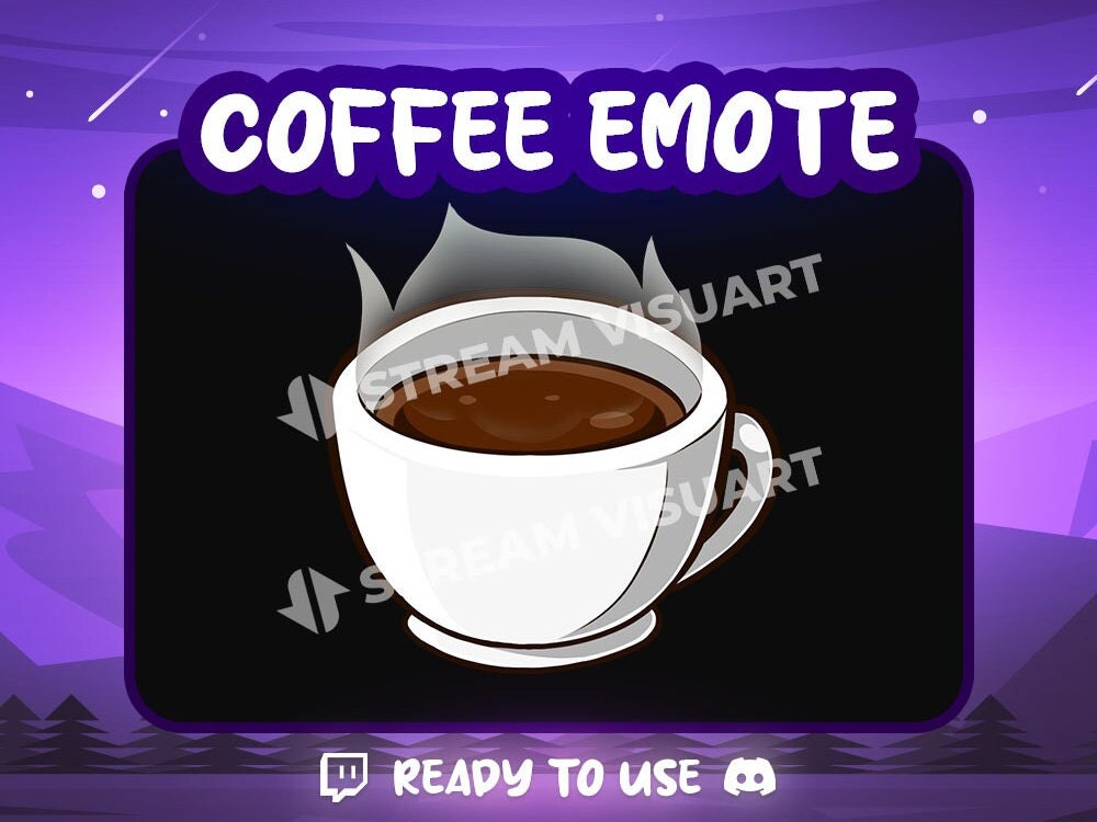 Coffee Twitch Emote Discord Emoji Kick Subscriber Espresso Drink Hot ...