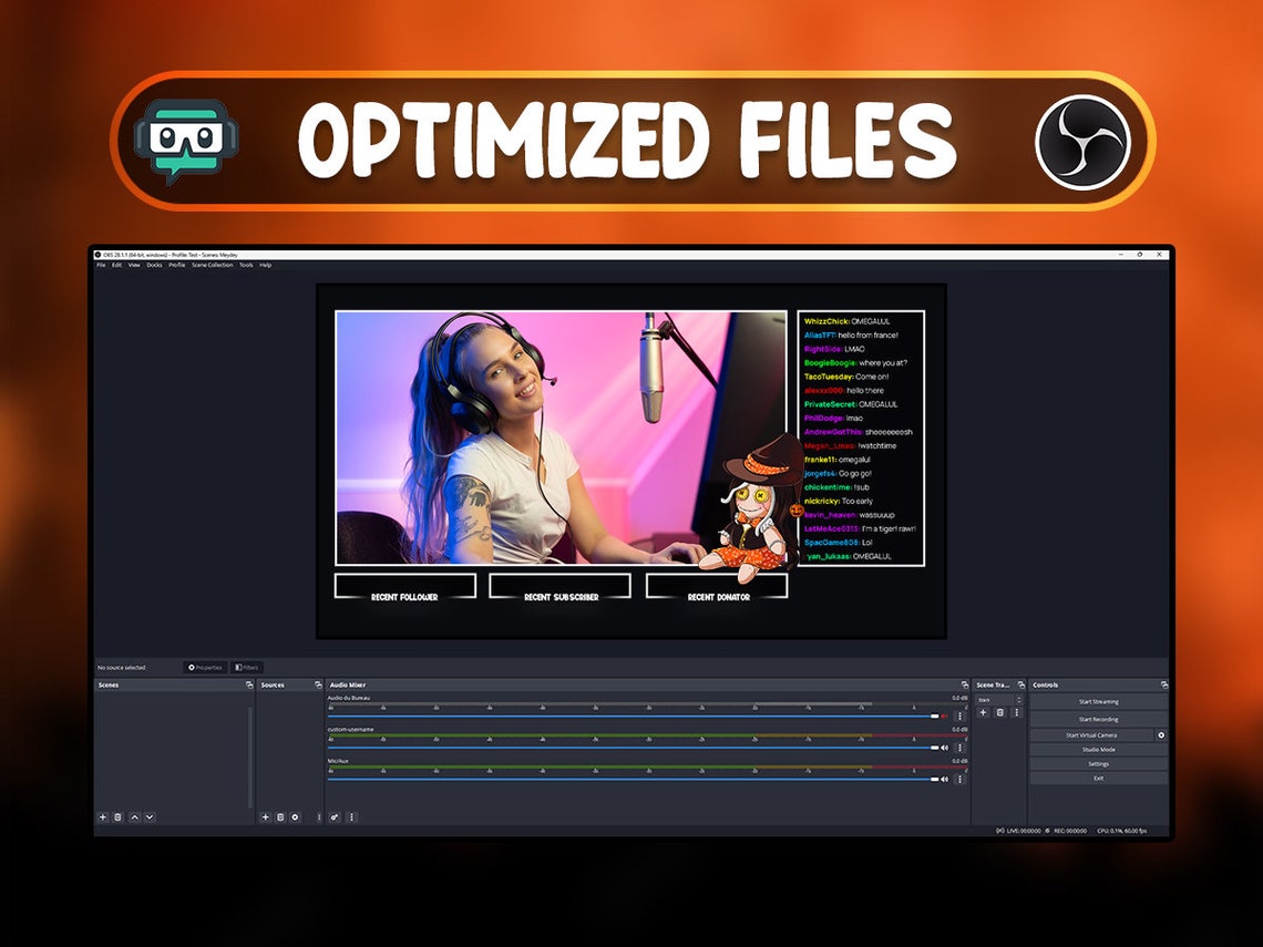 Pumpkin Doll Animated Stream Decoration Halloween Sorcerer Streamer ...
