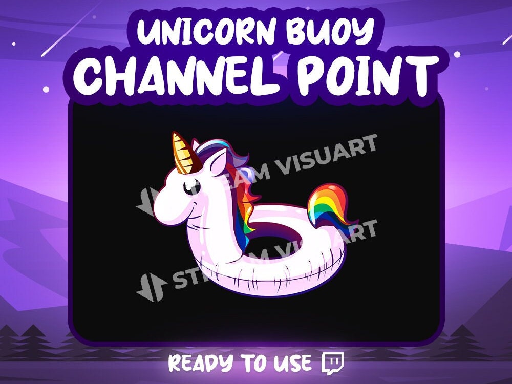 Unicorn Pool Float Twitch Channel Point Icon (digital Download) - Etsy