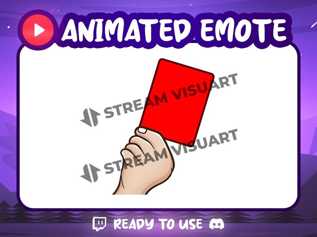 Red Card Animated Emote Twitch Emotes Unsuccessful Flop Letdown Defeat ...