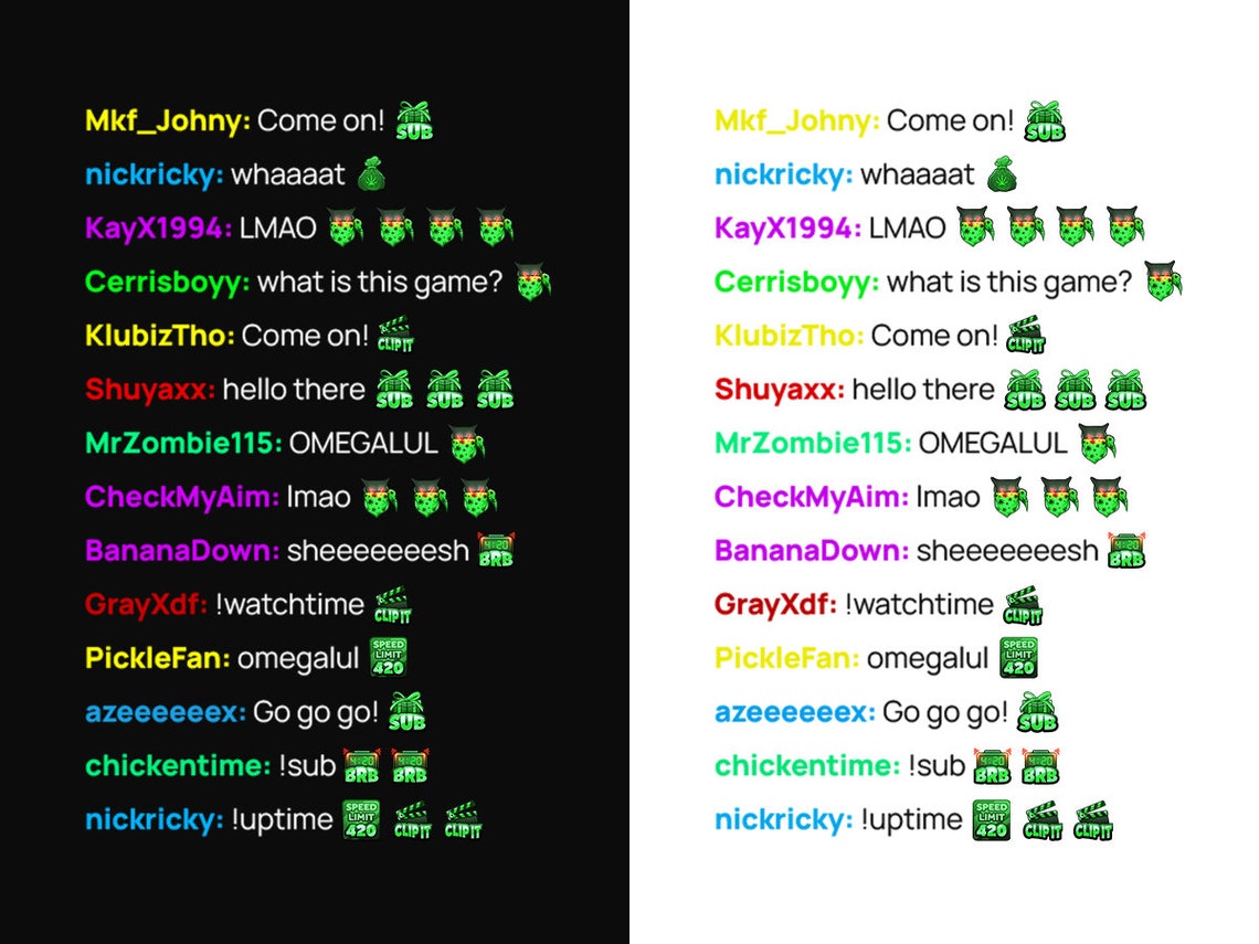 Weed Twitch Emotes Pack 6x Plant 420 High Blunt Sub Cat Green Cool BRB ...