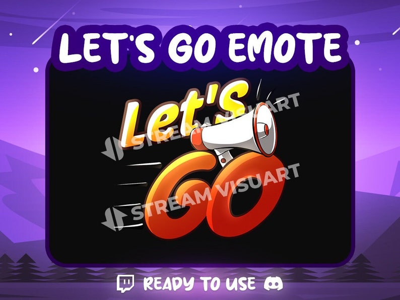 Let's Go Twitch Emote Discord Emoji Kick Subscriber Take - Etsy