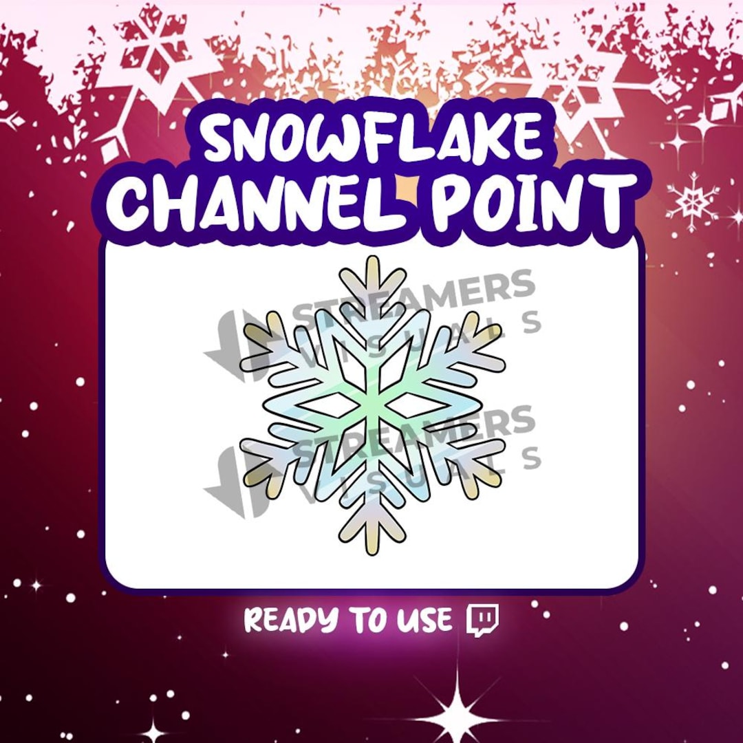 Snowflake Twitch Channel Point Icon: Winter Stream Reward (digital ...