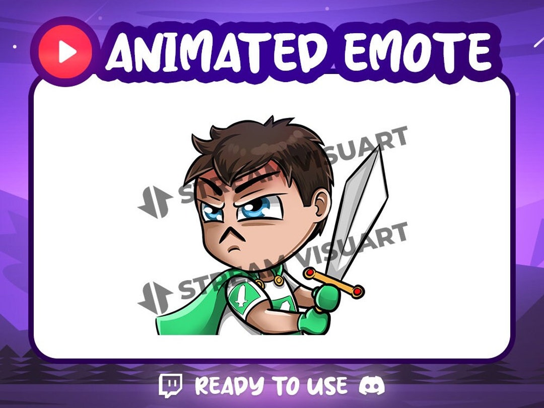 Moderator Animated Emote Twitch Emotes Swordsman Warrior Duelist Blade ...