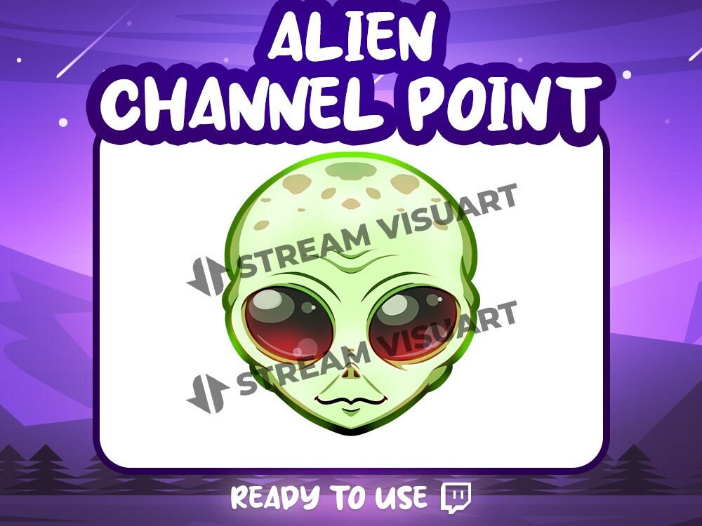 Alien Twitch Channel Point Icon Extraterrestrial Space UFO Science ...