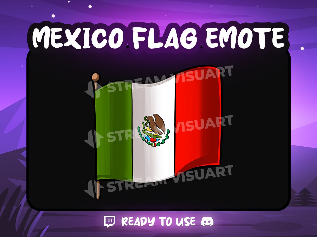 Mexico Flag Twitch Emote Discord Emoji Kick Subscriber National Banner ...