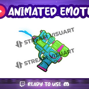 Water Gun Animated Emote Twitch Emotes Assault Rifle Funny Weapon FPS ...
