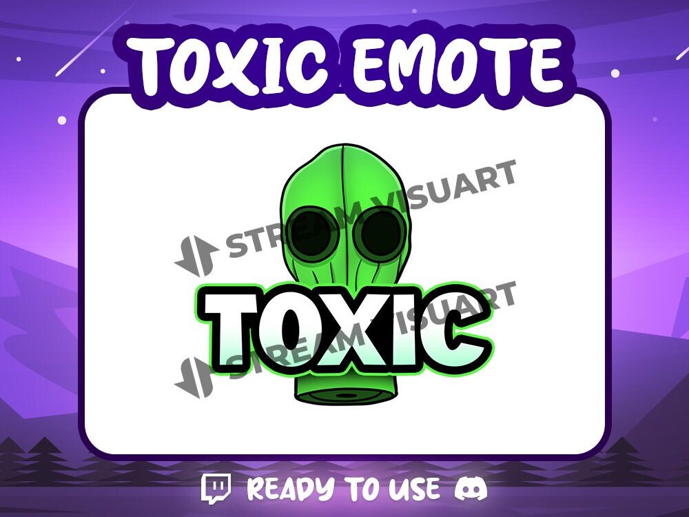 Toxic Gas Twitch Emote Discord Emoji Youtube Subscriber - Etsy Australia