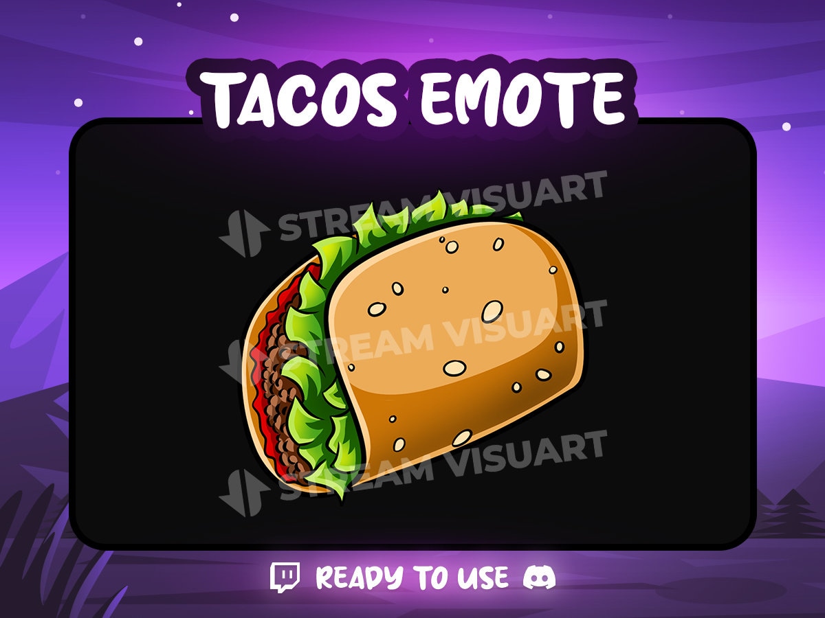 Tacos Twitch Emote Discord Emoji Kick Subscriber Mexican Food - Etsy ...