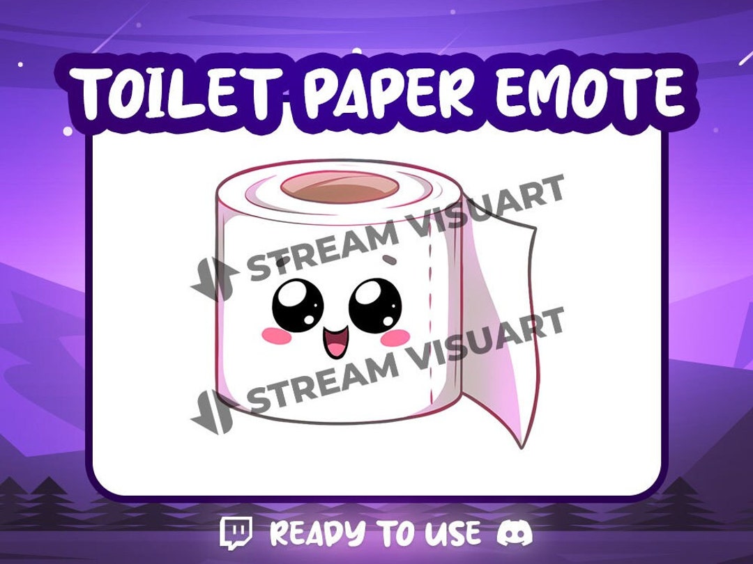 Toilet Paper Twitch Emote Discord Emoji Youtube Subscriber - Etsy