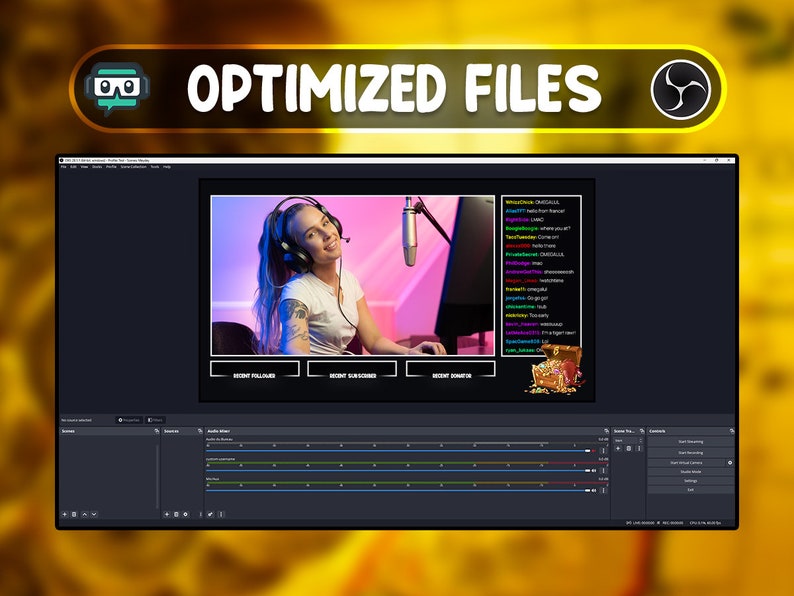 Treasure Animated Stream Decoration Golden Chest Dragon Streamer Gift ...