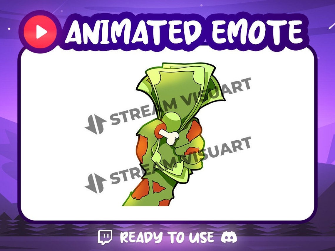 Take My Money Zombie Animated Emote: Twitch/discord/kick Sub Emoji - Etsy