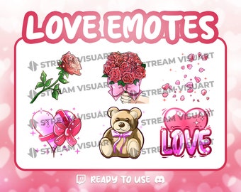 Coeur avec les mains Twitch Emotes Pack 2x Love Duo Passion Penchant ...
