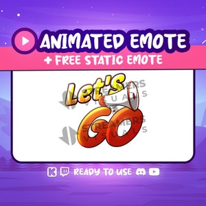 Let's Go Twitch Emote Discord Emoji Kick Subscriber Take Action Start ...