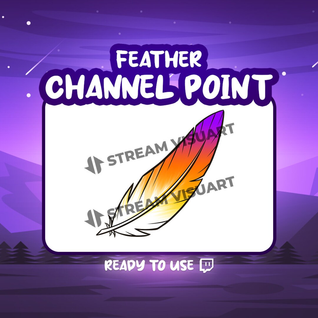 Feather Twitch Channel Point Icon Bird Soft Zen Cute Light Charm Plume ...