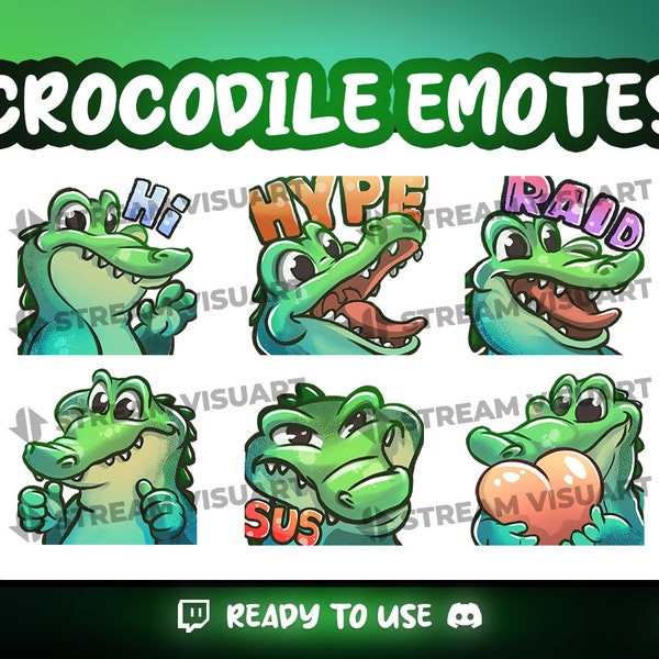 Twitch Alligator Emote - Etsy