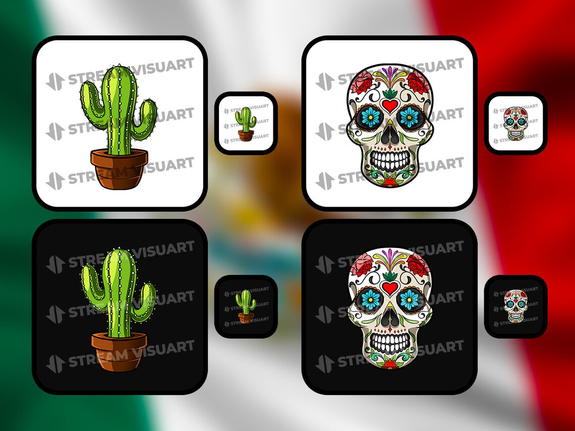 Mexican Fiesta Twitch Emotes: Chili, Tequila, Sombrero (digital ...