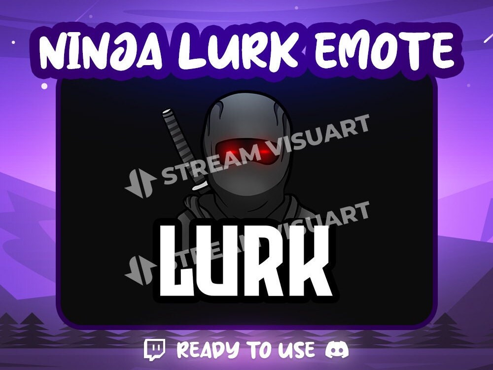 Ninja Lurk Twitch Emote Discord Emoji Kick Subscriber Japan Shadow Sneaky Shinobi Espionage ...