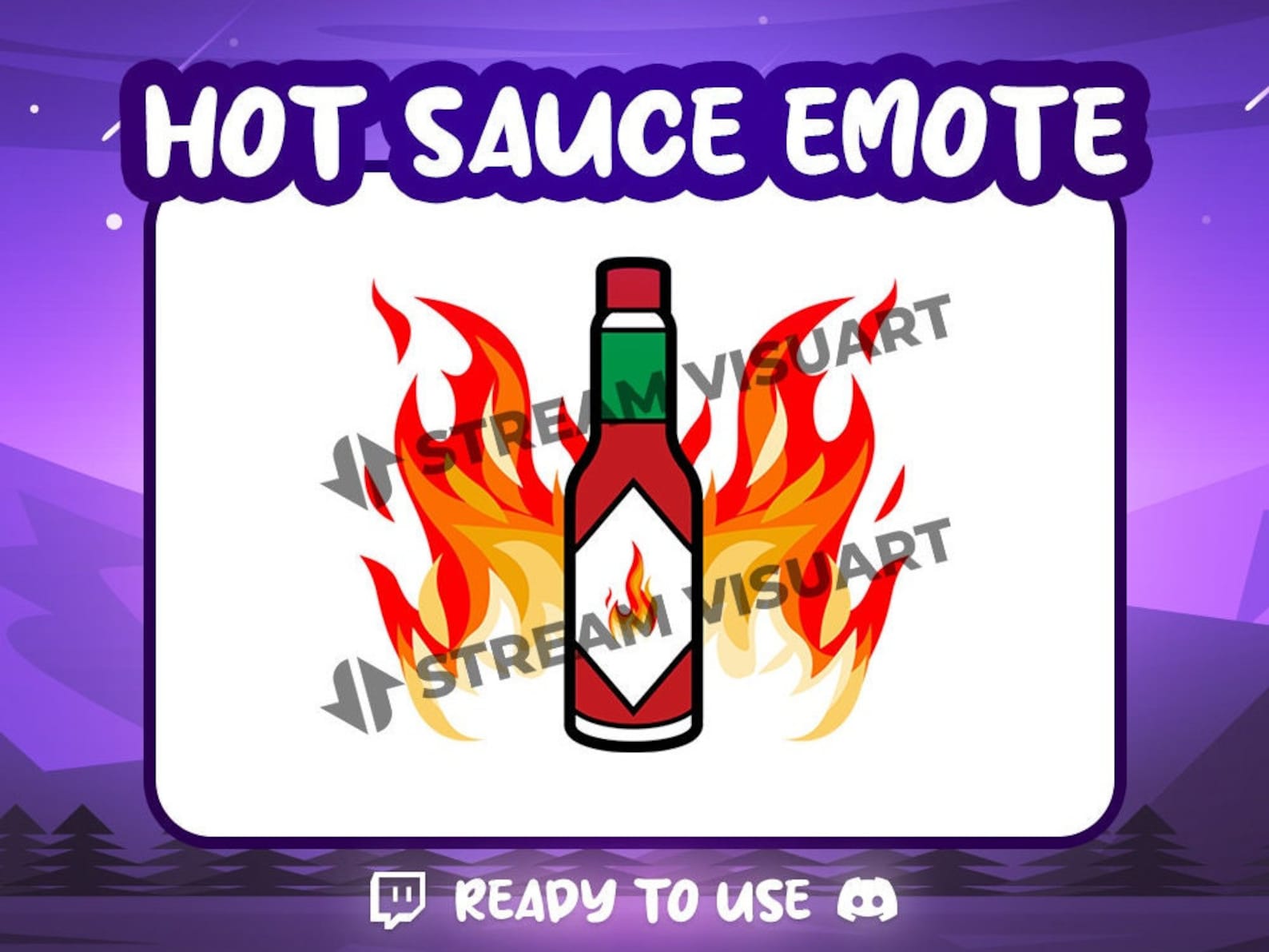 Hot Sauce Twitch Emote Discord Emoji Kick Subscriber Spicy Chili Pepper ...