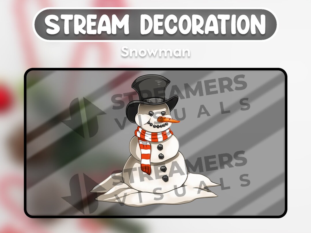 Snowman Animated Stream Decoration Xmas Christmas Streamer Cute Gift ...