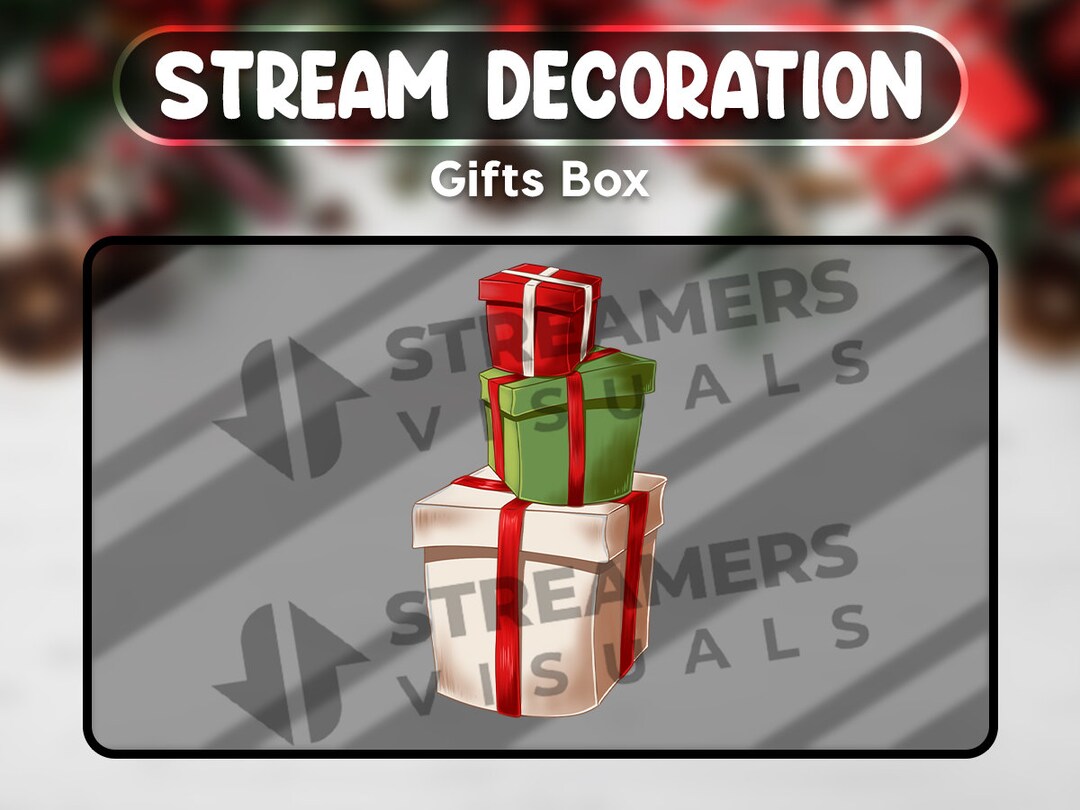 Gifts Box Animated Stream Decoration Xmas Christmas Streamer Cute Gift ...