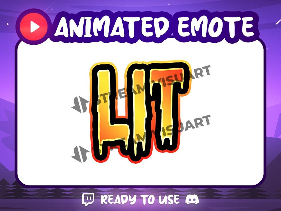 LIT Animated Emote Twitch Emotes Fire Flame Luminous Radiant Spark Glow ...