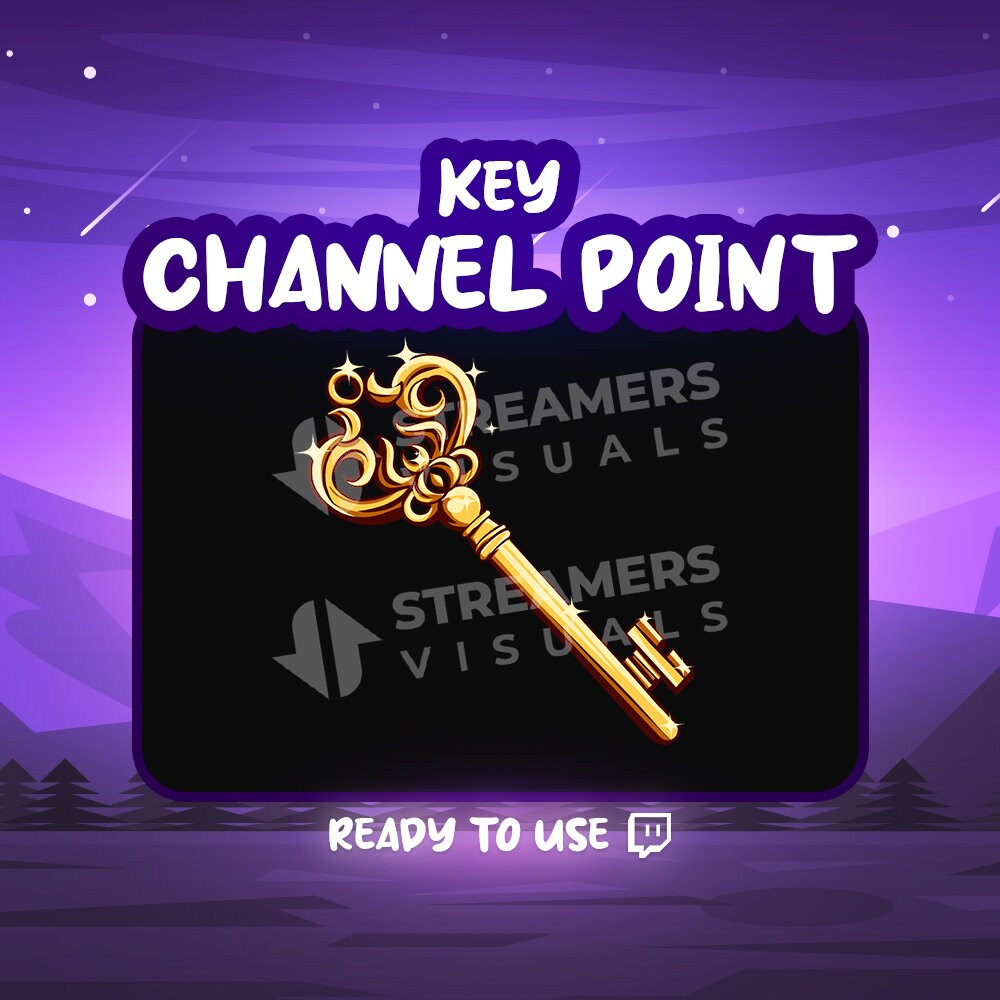 Key Twitch Emote Discord Kick Subscriber Gold Treasure Lock Access ...