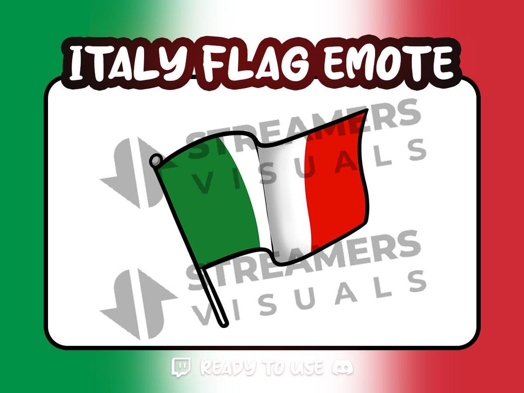 Italy Italia Flag Twitch Emote: National Colors (digital Download) - Etsy