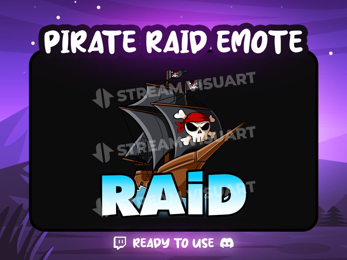 Pirate Raid Twitch Emote Discord Emoji Kick Subscriber Invasion Boat ...