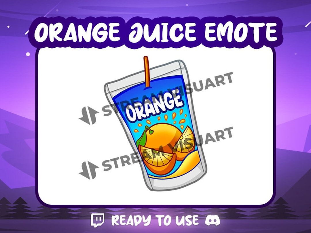 Orange Drink Twitch Emote Discord Emoji Kick Subscriber Beverage Fruit ...