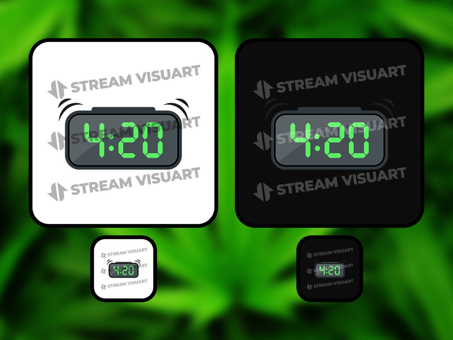 Weed Twitch Emotes Pack, 420 Green Graphics (instant Download) - Etsy
