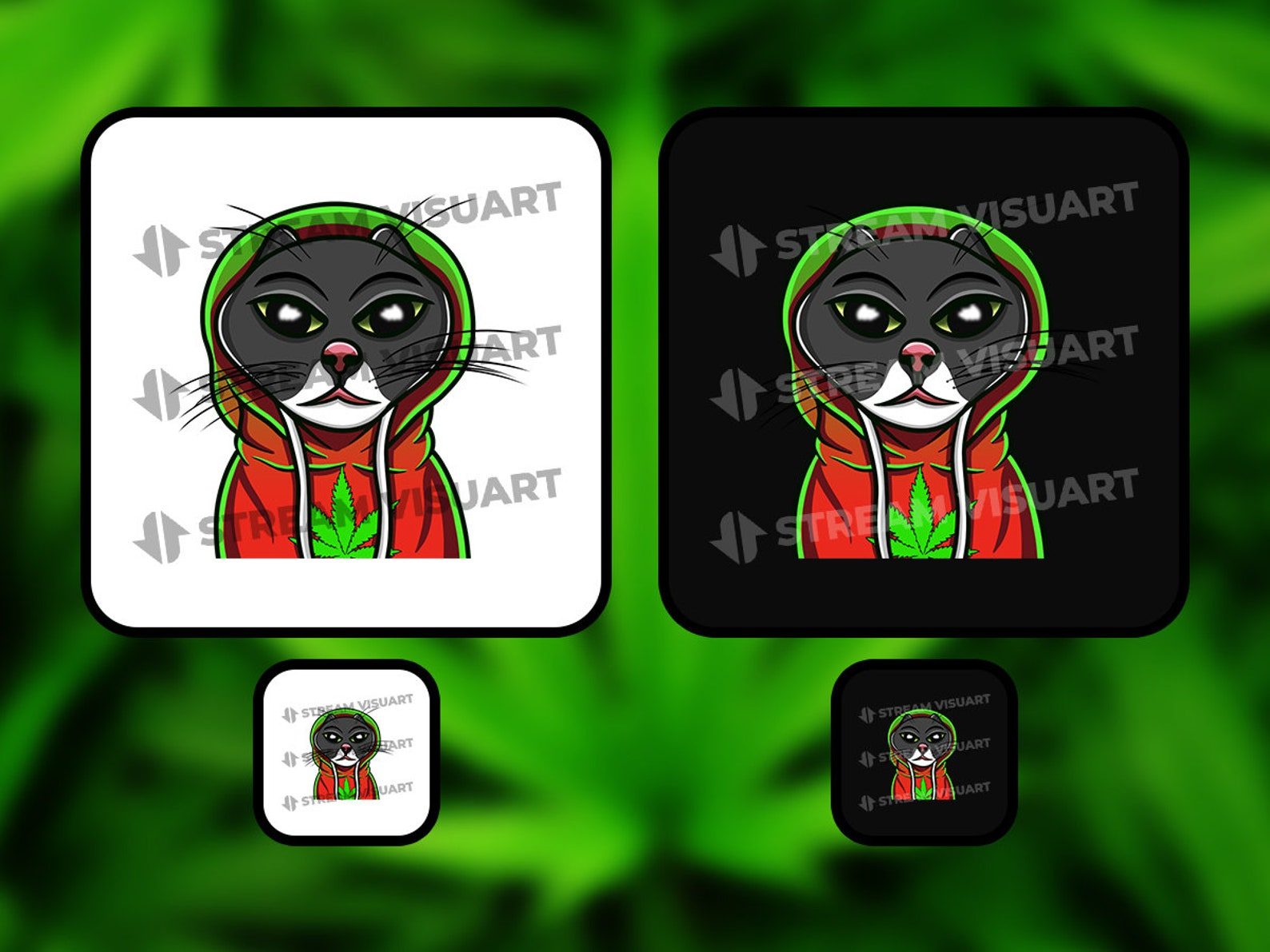 Weed Twitch Emotes Pack, 420 Green Graphics (instant Download) - Etsy