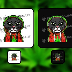 Weed Twitch Emotes Pack 6x Plant 420 High Blunt Stoned Green Cool Grass ...