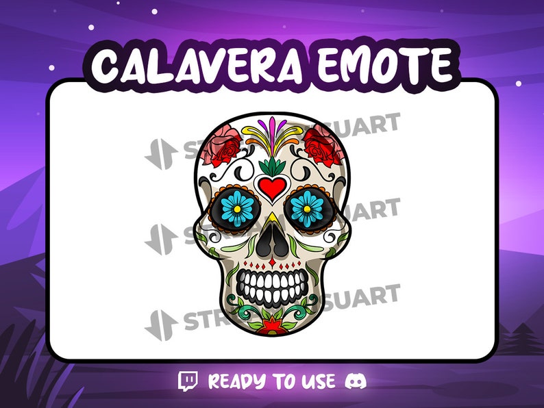 Calavera Twitch Emote Discord Emoji Kick Subscriber Mexican Folk Art ...