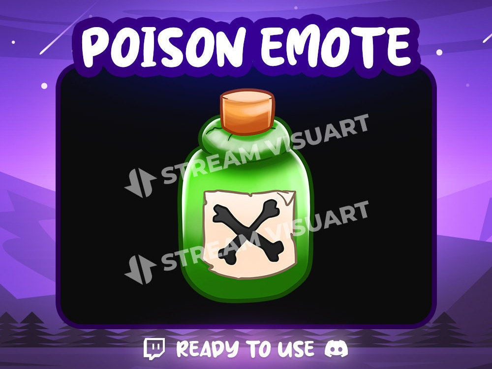 Poison Twitch Emote Discord Emoji Kick Subscriber Toxic Green Bottle ...