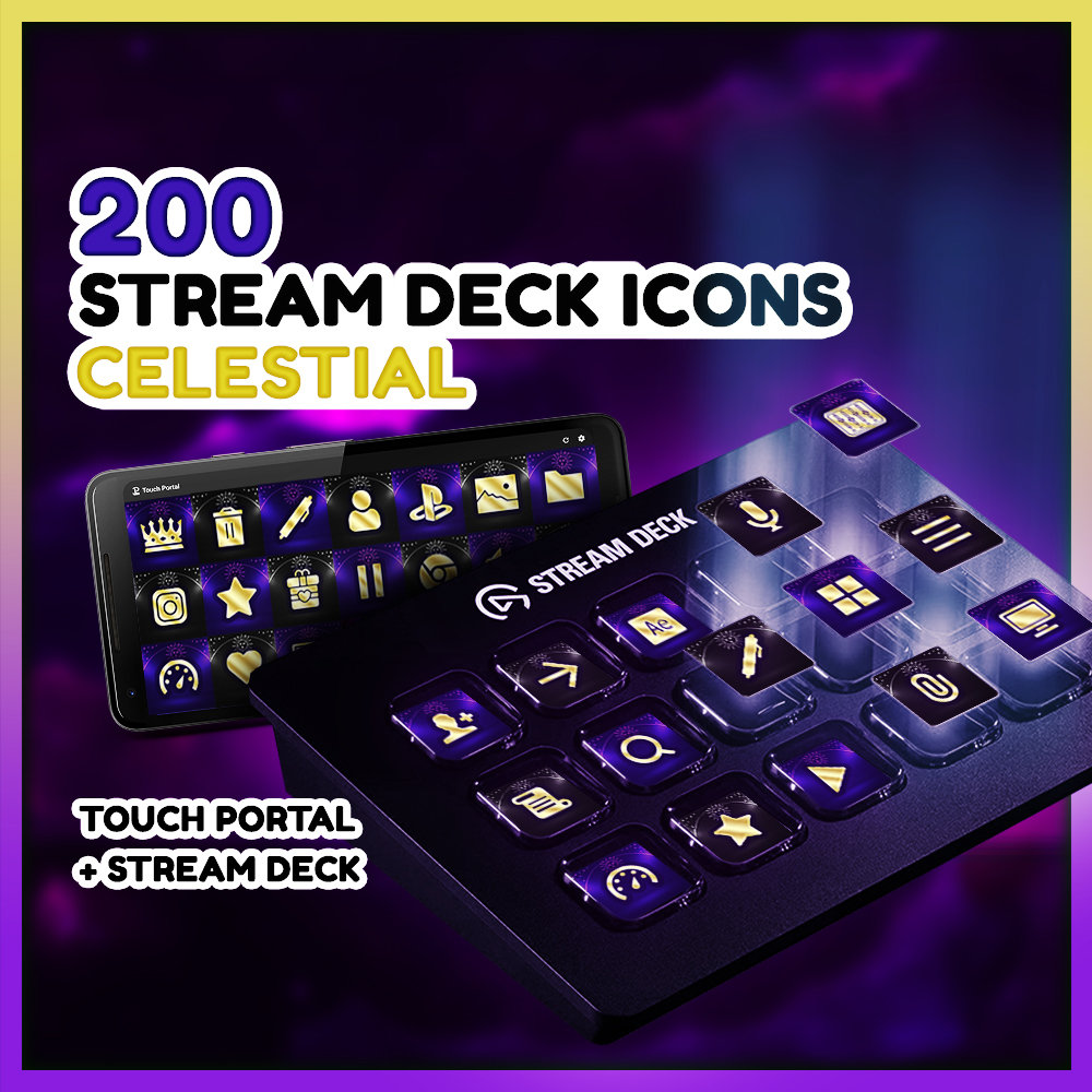 Celestial Stream Deck Icons 200 Twitch Streamers Stars Designs ...