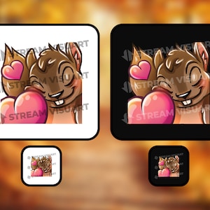 Squirrel Twitch Emotes Pack 6x Animal Adorable Cute Kawaii Sus Hype ...