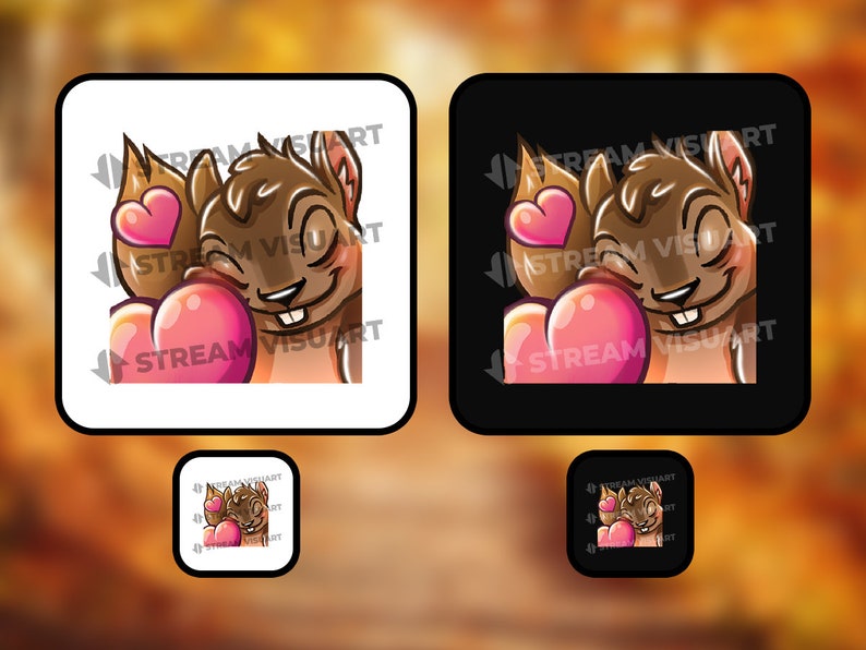 Squirrel Twitch Emotes Pack 6x Animal Adorable Cute Kawaii Sus Hype ...