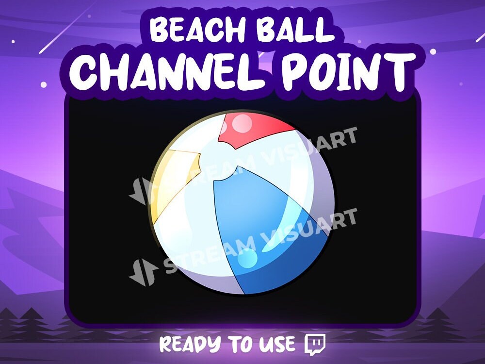 Beach Ball Twitch Channel Point Icon Summer Pool Fun Sunshine Outdoor ...