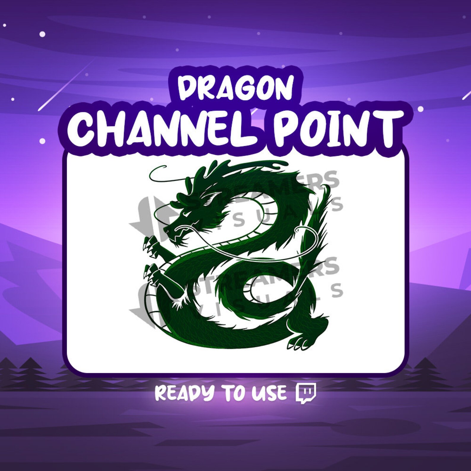 Chinese Dragon Twitch Channel Point Icon: Green Wyrm Emote (digital ...