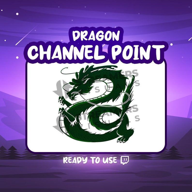 Chinese Dragon Twitch Channel Point Icon Wyrm Asian Oriental Imperial ...